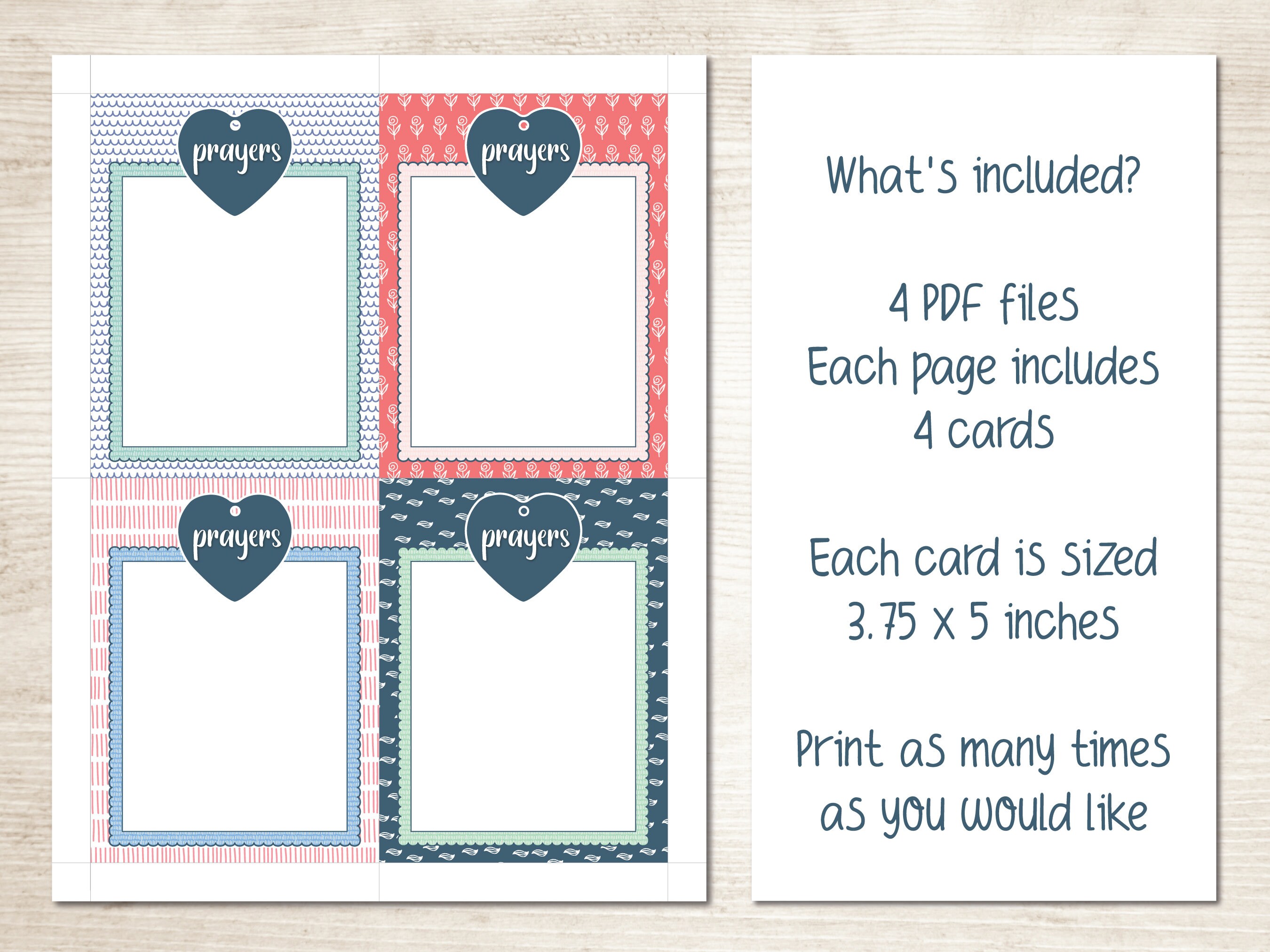 Prayer Cards Christian Women Gifts Prayer Printable Blank - Etsy