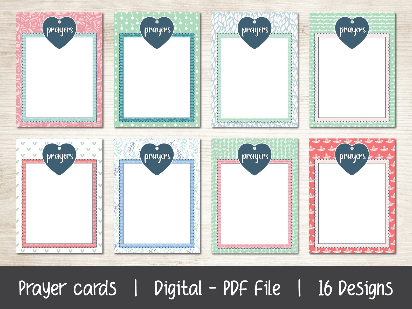Prayer Cards Printable, Blank Prayer Cards, Prayer Warriors, Daily ...