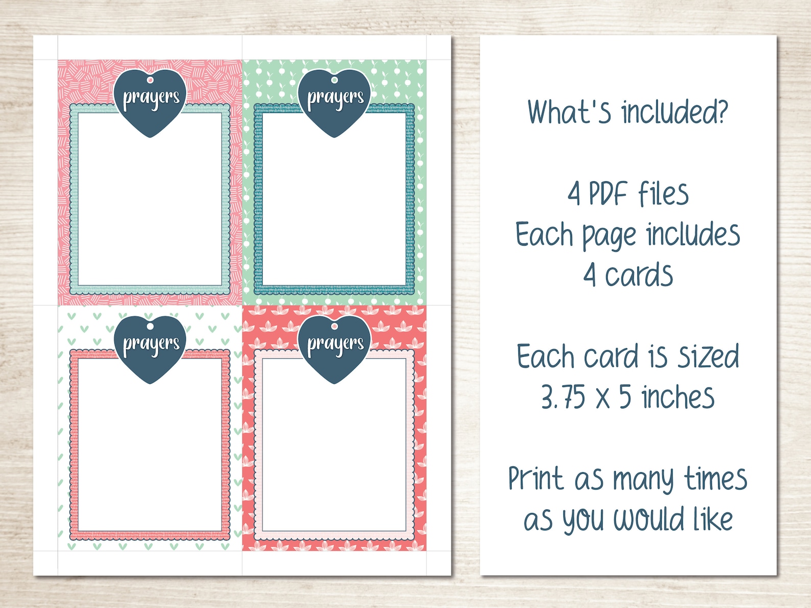 Prayer Cards Printable, Blank Prayer Cards, Prayer Warriors, Daily ...