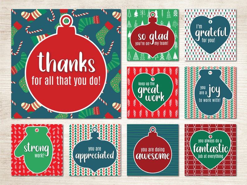 Encouragement Cards for Work, Coworker Appreciation, Christmas Tags ...