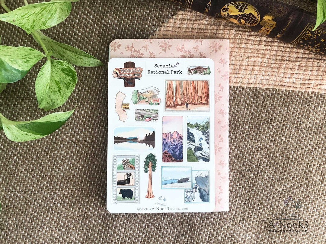 Sequoia National Park Stickers for Travel Journal USA Travel Stickers ...