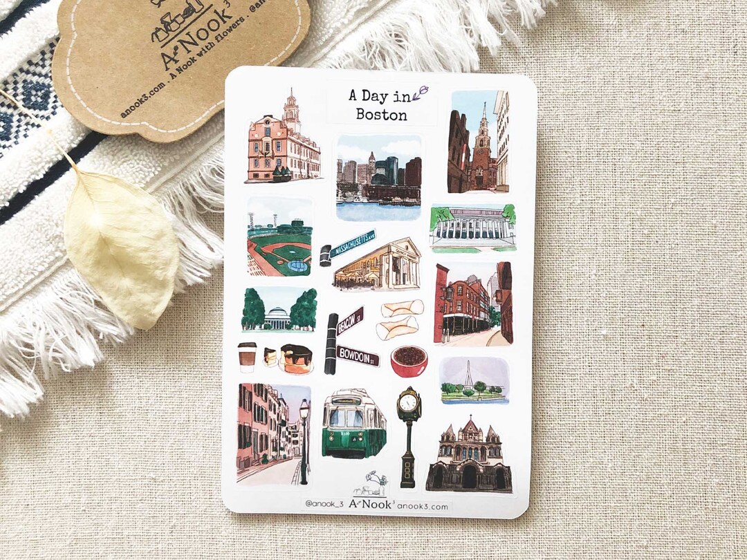Boston Travel Stickers for Scrapbooking Boston Stickers for Travel ...
