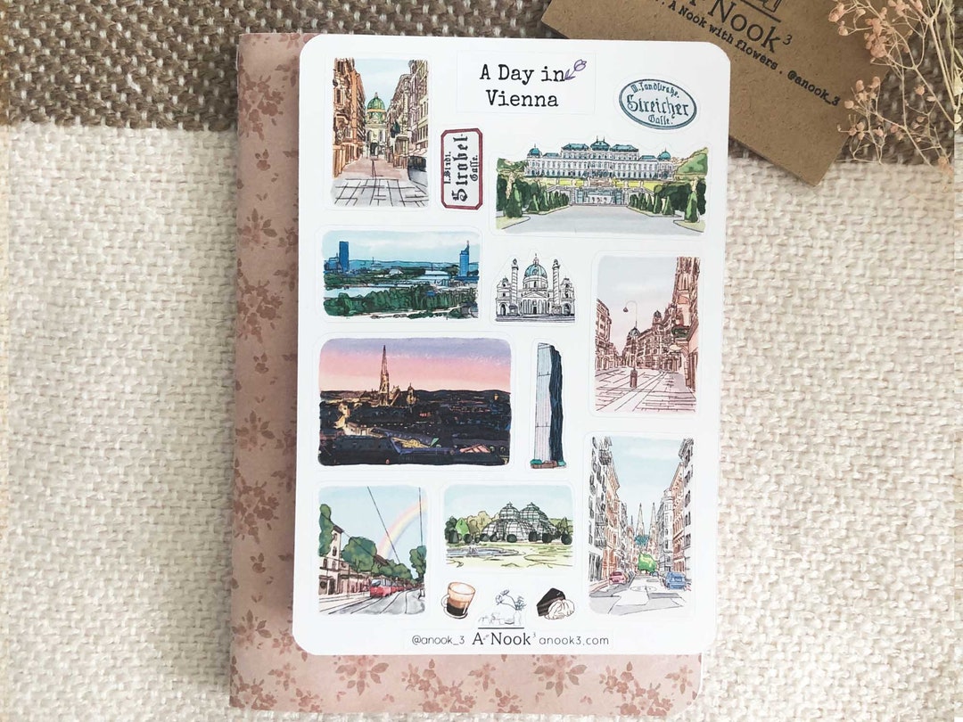 Vienna Sticker Sheet L Travel Journal Stickers L City Stickers L Matte ...