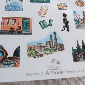 Copenhagen Stickers for Travel Journal Sticker for Journal Europe ...