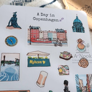 Copenhagen Stickers for Travel Journal Sticker for Journal Europe ...