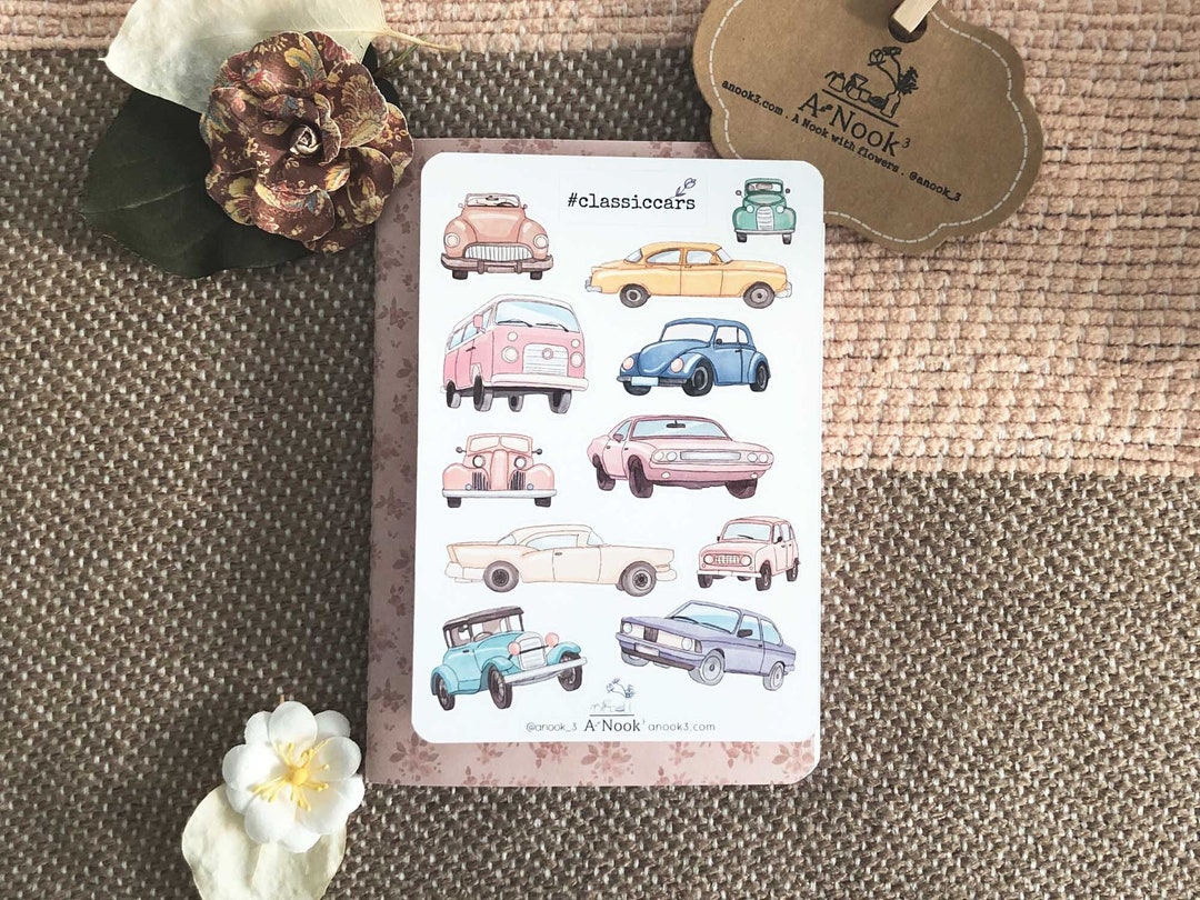 Classic Cars Stickers Bullet Journal Sticker Sheet Planner Stickers ...