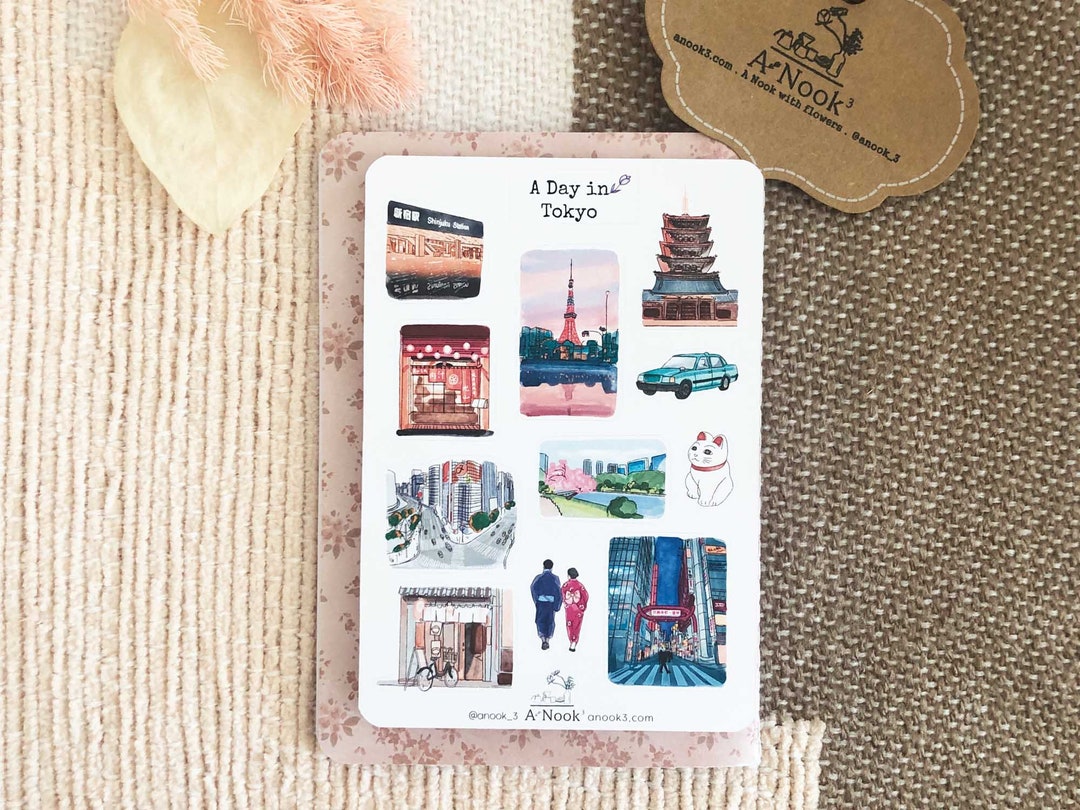 Tokyo Sticker Sheet L Travel Journal Stickers L City Stickers L Matte L ...