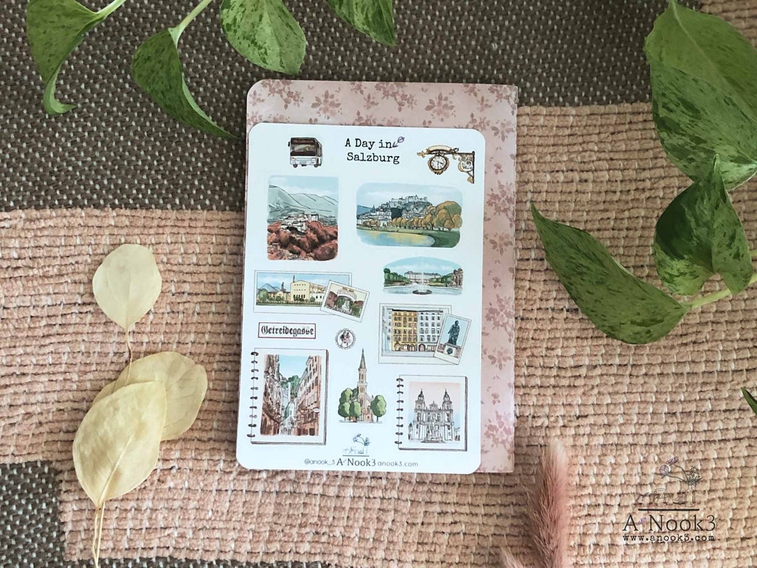 Salzburg Sticker Sheet Austria Travel Journal Stickers for Planners ...