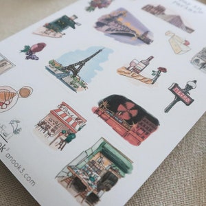 Paris France Travel Sticker Sheet for Planners - Etsy
