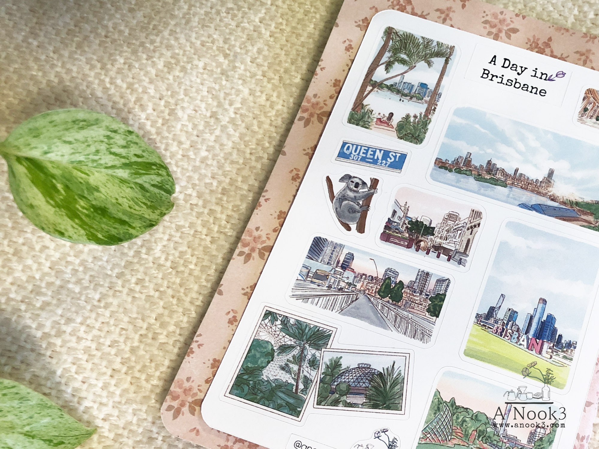 Brisbane Australia Sticker Sheet for Travel Journal Brisbane Travel ...