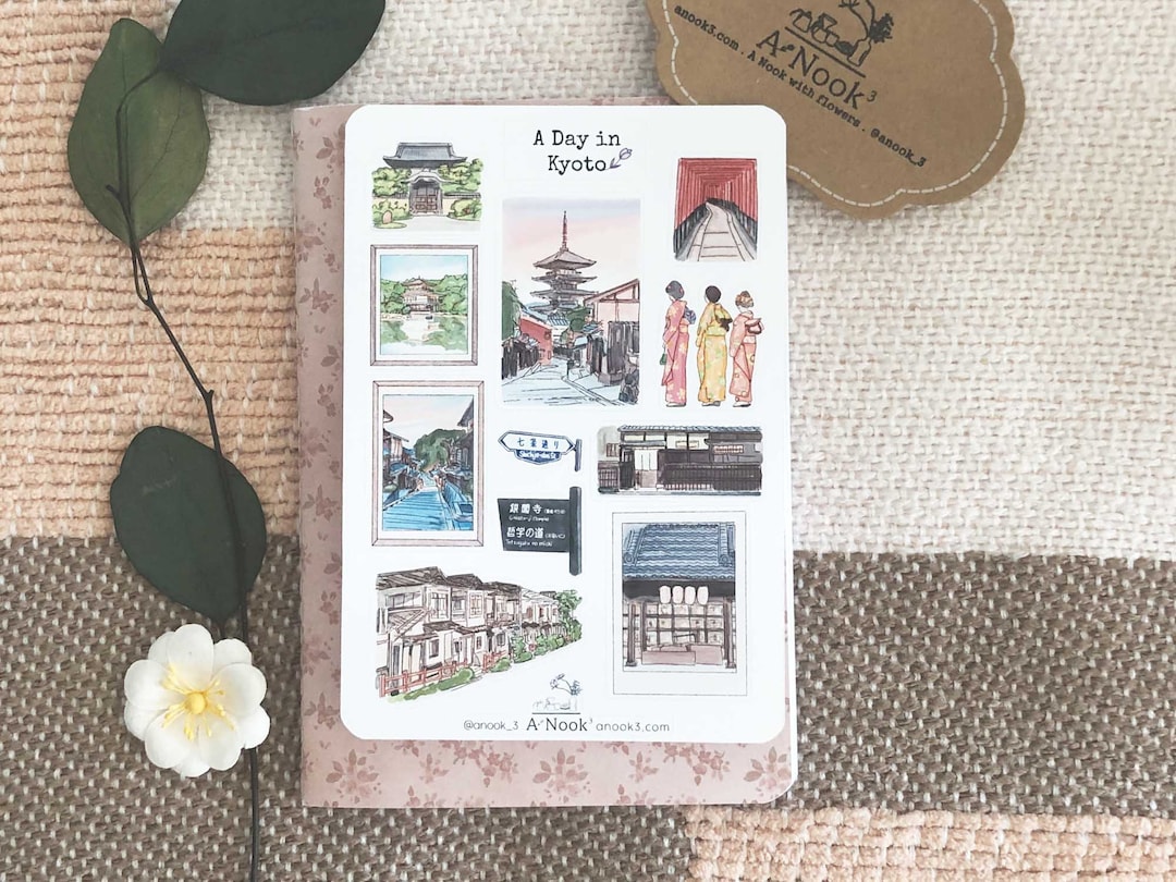Kyoto Sticker Sheet L Japan Travel Journal Stickers L City Stickers L ...