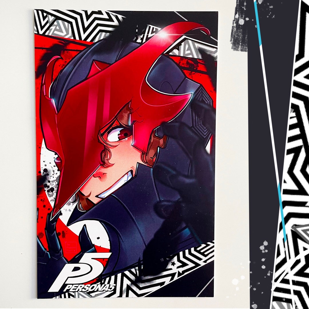 Persona 5 Crow Art Print | Goro Akechi | Phantom Thieves | Prints ...