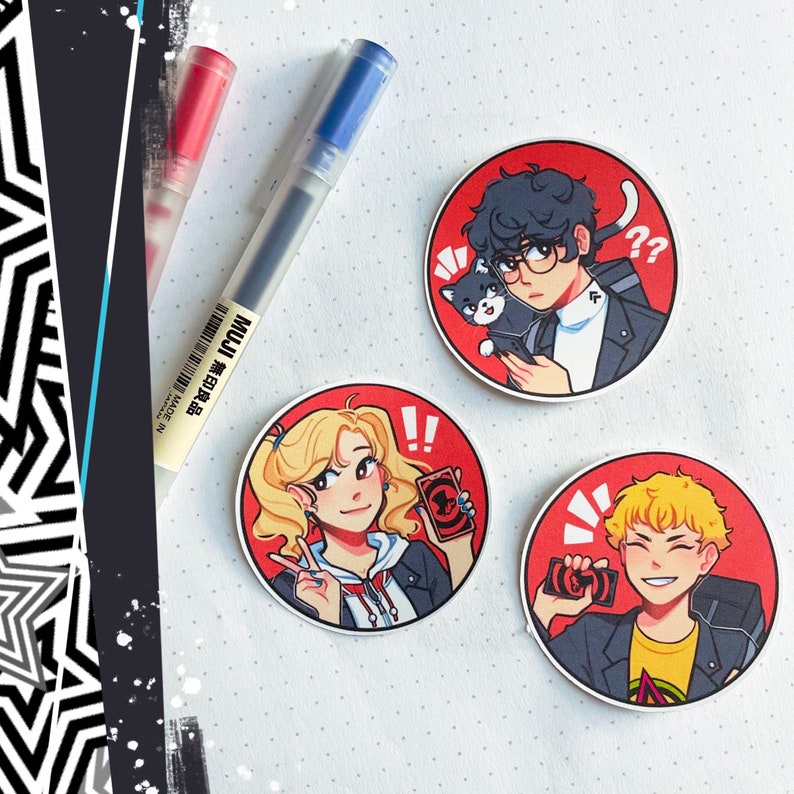 Persona 5 Original Trio Stickers | Phantom Thieves | Matte | Decals ...
