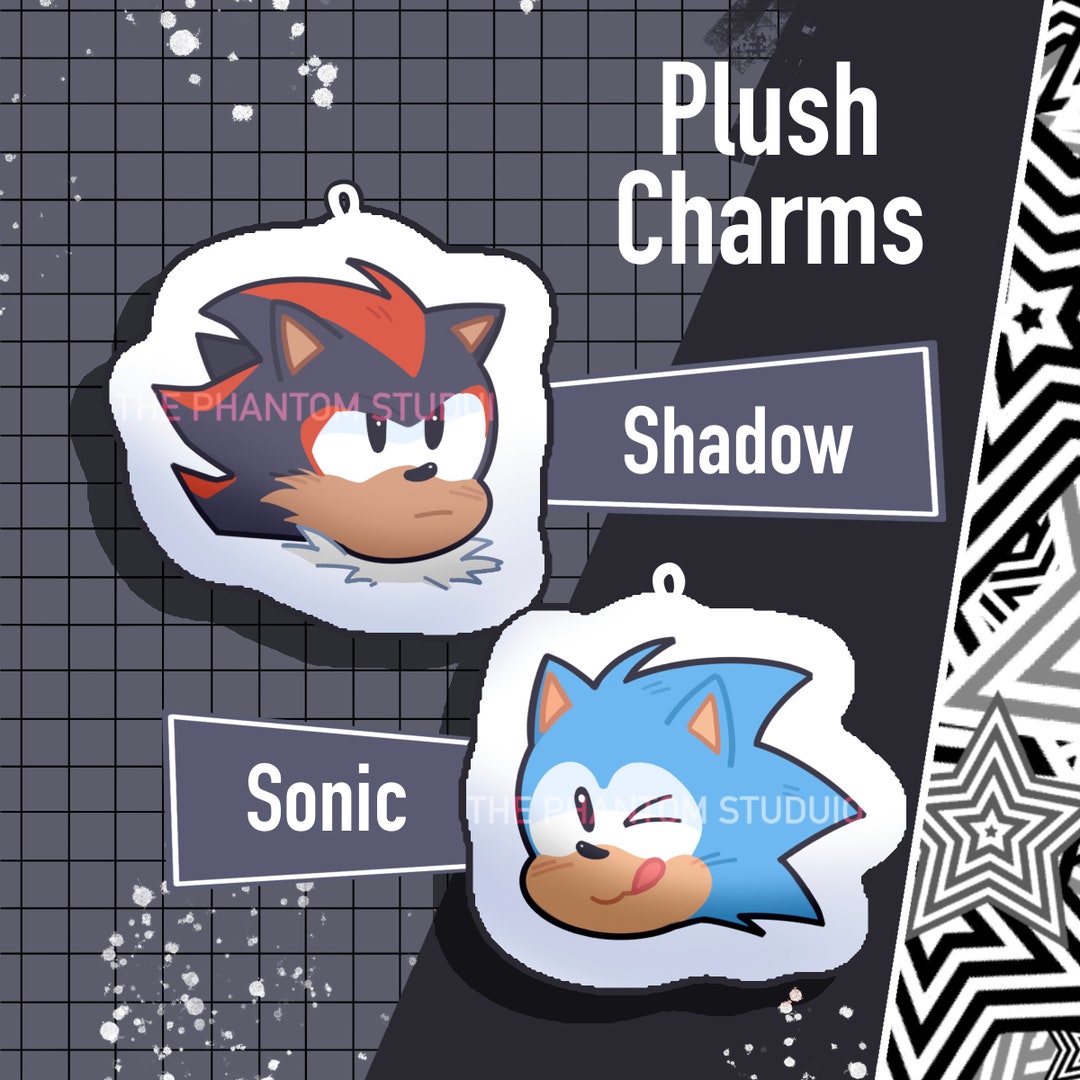 Sonic and Shadow Plush Charms | Pillow Charm | Keychains - Etsy