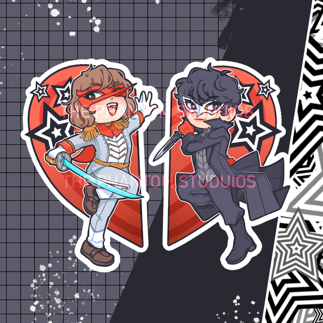 Persona 5 Masked Joker and Crow Stickers | Phantom Thieves | Matte ...