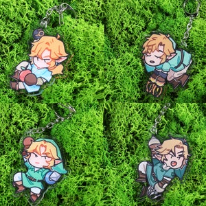 Legend of Zelda Hanging Link Charms | Acrylic | Keychains - Etsy