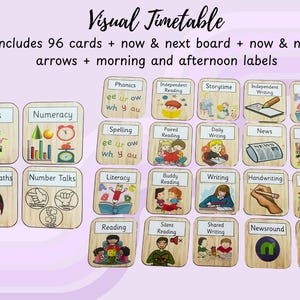 Visual Timetable Cards | Daily Routine Cards | Natural Themed Classroom ...