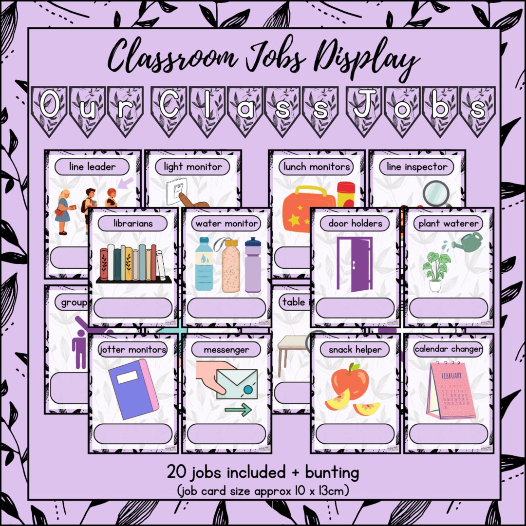 Editable Tropical Classroom Jobs Display Resource | Classroom ...