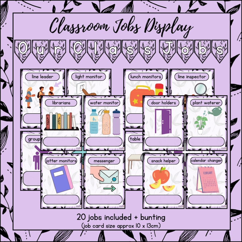 Editable Tropical Classroom Jobs Display Resource | Classroom ...