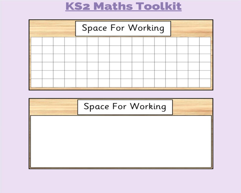 KS2 Year 5/6 Maths Toolkit Ten Frame, Hundred Square, Bar Model, Number ...