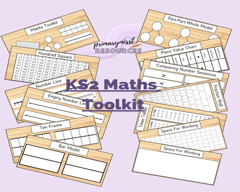 KS2 Year 5/6 Maths Toolkit Ten Frame, Hundred Square, Bar Model, Number ...