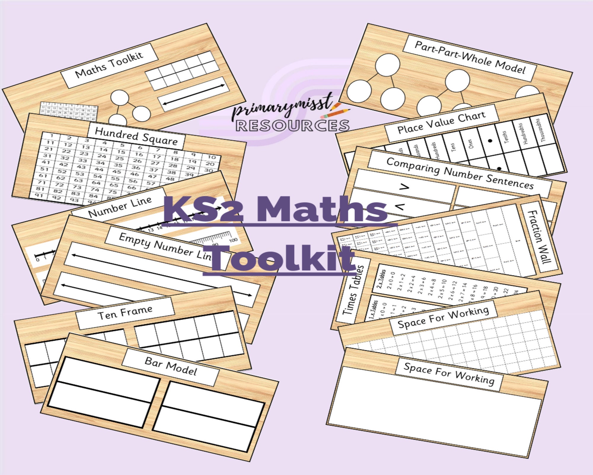 KS2 Year 5/6 Maths Toolkit Ten Frame, Hundred Square, Bar Model, Number ...