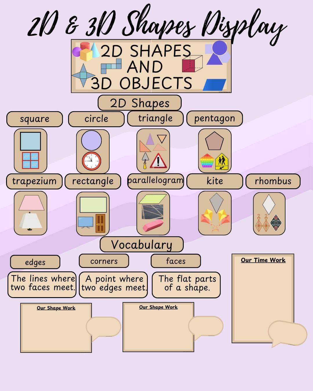 2D Shapes and 3D Objects Display | Shapes Display | Maths Display ...