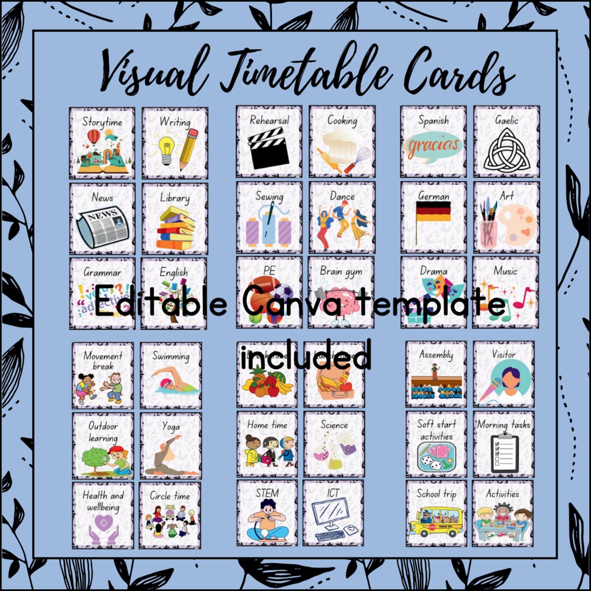CLASSROOM BUNDLE | Visual Timetable | Tray Labels | Tropical Classroom ...