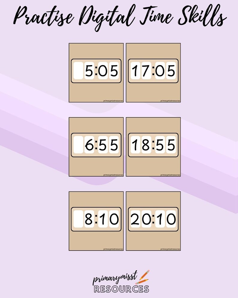 Time Cards | Telling Time Activities | Analogue and Digital Time ...