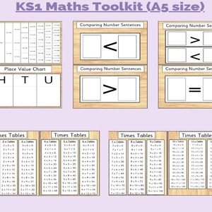 Editable KS1 Maths Toolkit A5 Size Ten Frame Number Track Hundred ...