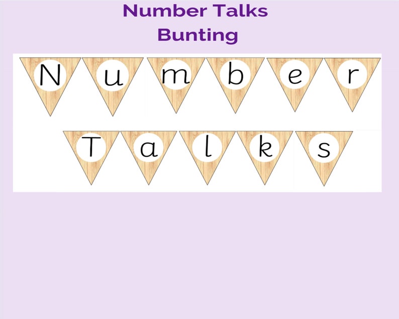 Editable Number Talks Natural Display - Etsy