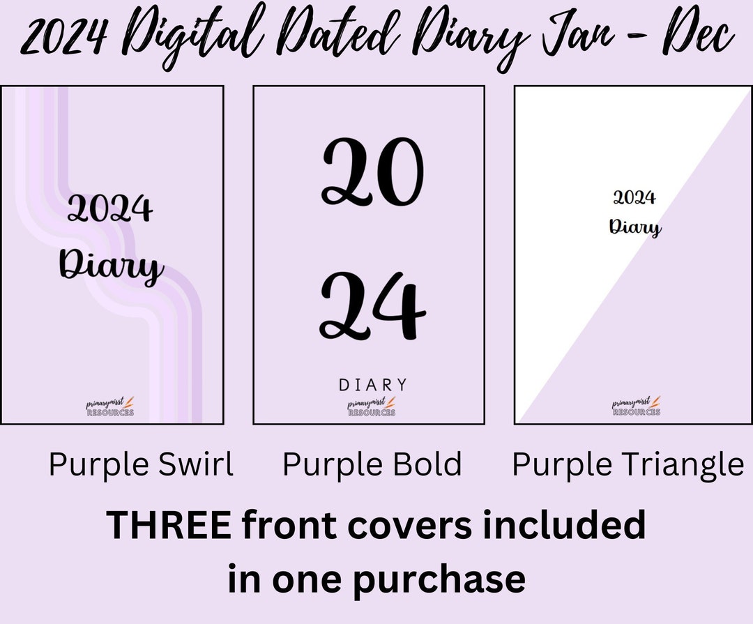 2024 Digital Dated Diary January to December Daily Planner Daily ...