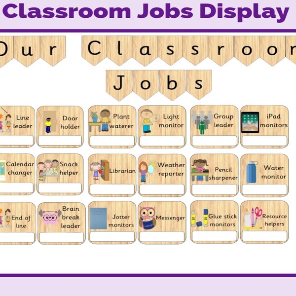 Classroom Jobs Chart - Etsy