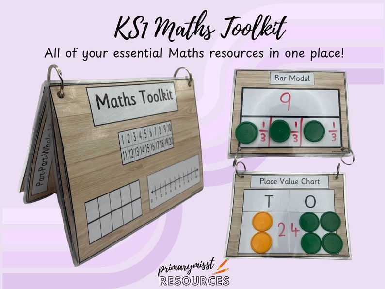 Editable KS1 Maths Toolkit A5 Size Ten Frame Number Track Hundred ...