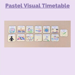 Editable Pastel Visual Timetable Cards - Etsy Australia