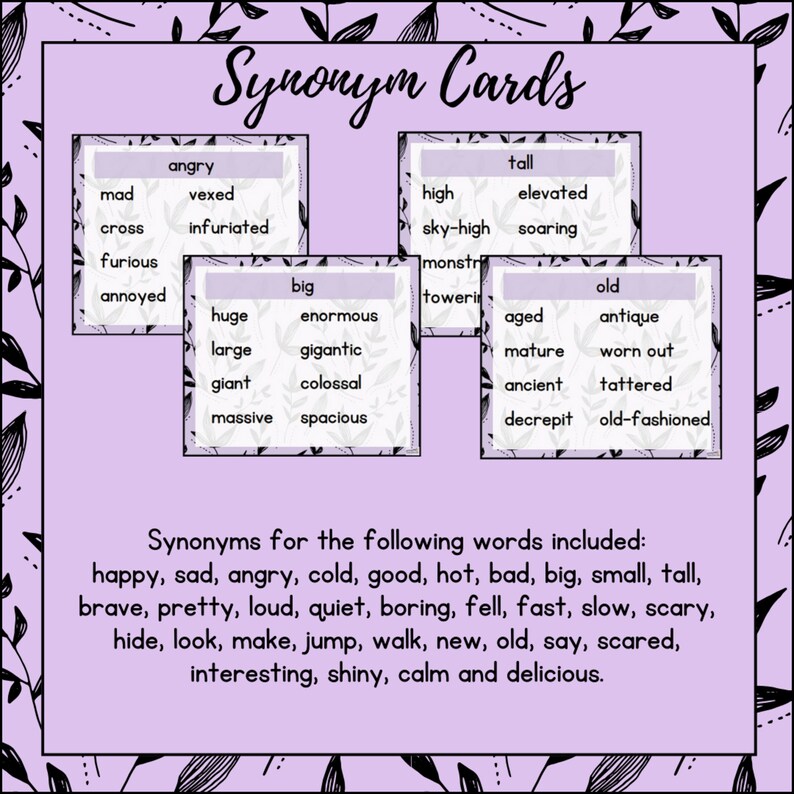 Editable Tropical Punctuation and Synonym Cards | Grammar | Phonics ...