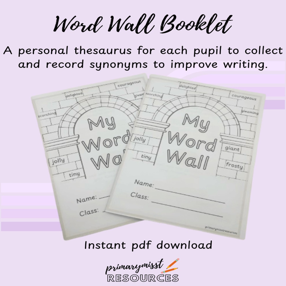 Pupil Thesaurus | Word Wall | Synonyms | Vocabulary Booklet | English ...
