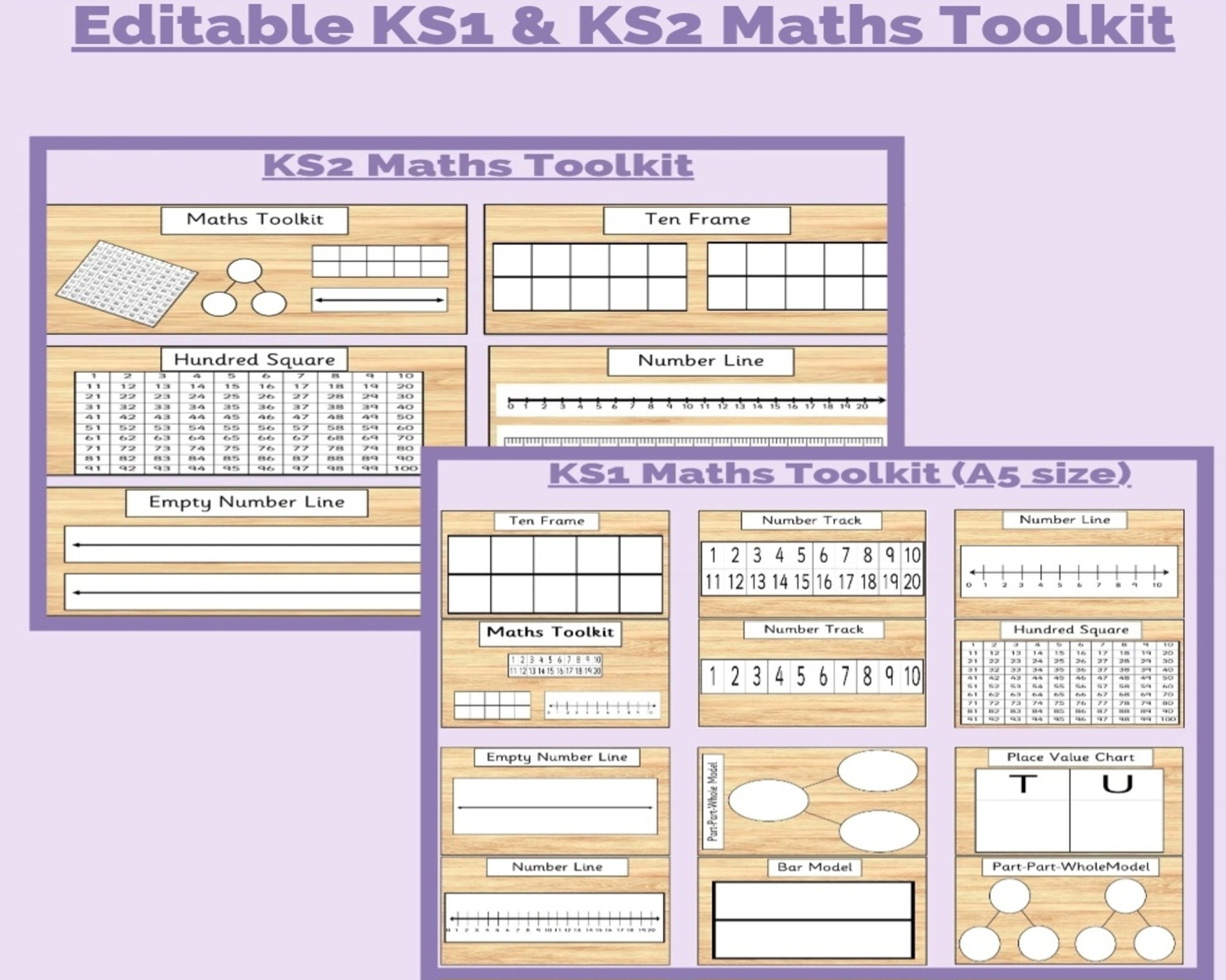 Teacher and Pupil KS1 and KS2 Maths Toolkits / Maths Resources - Etsy UK