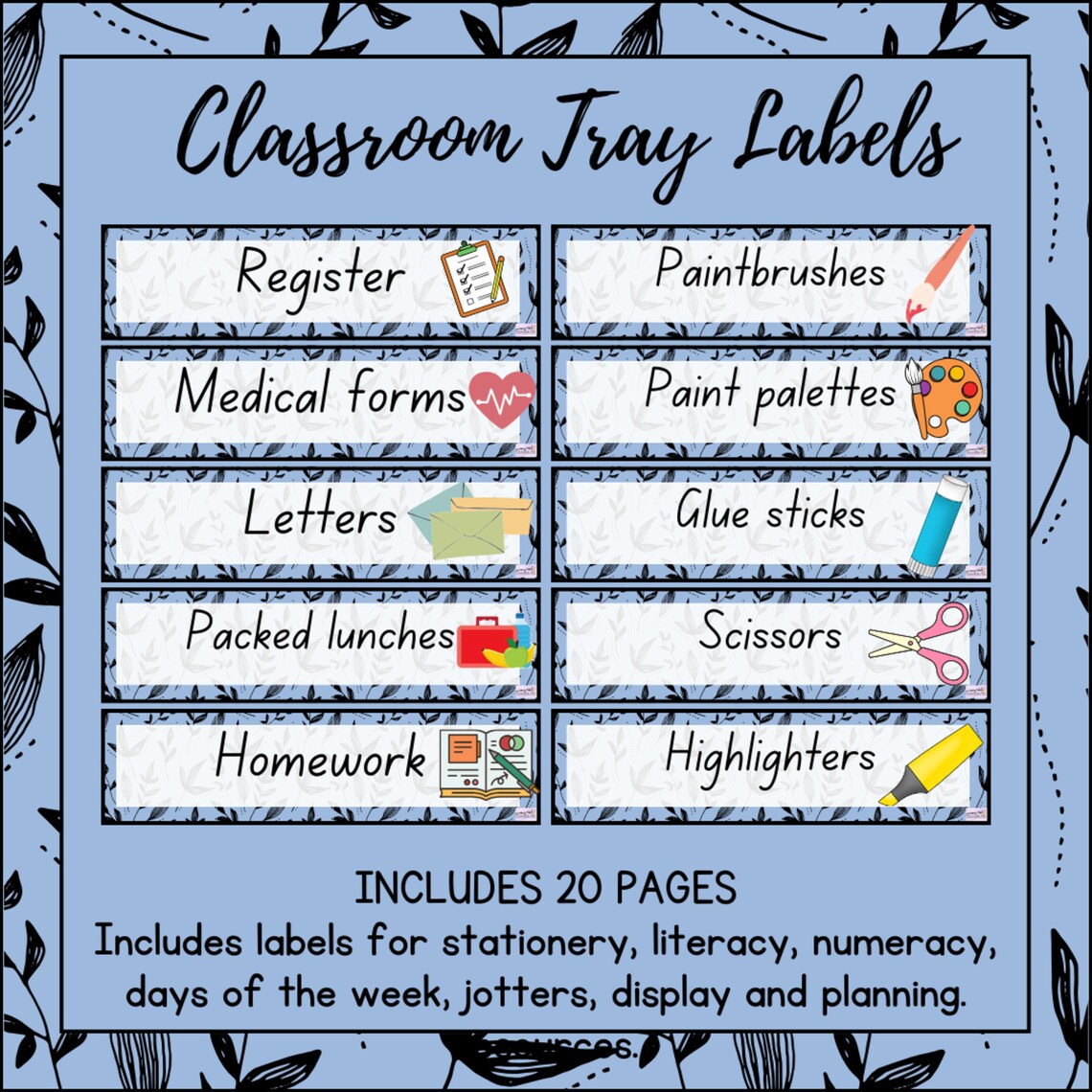 Editable Tropical Classroom Tray Labels | Resource Labels | Classroom ...