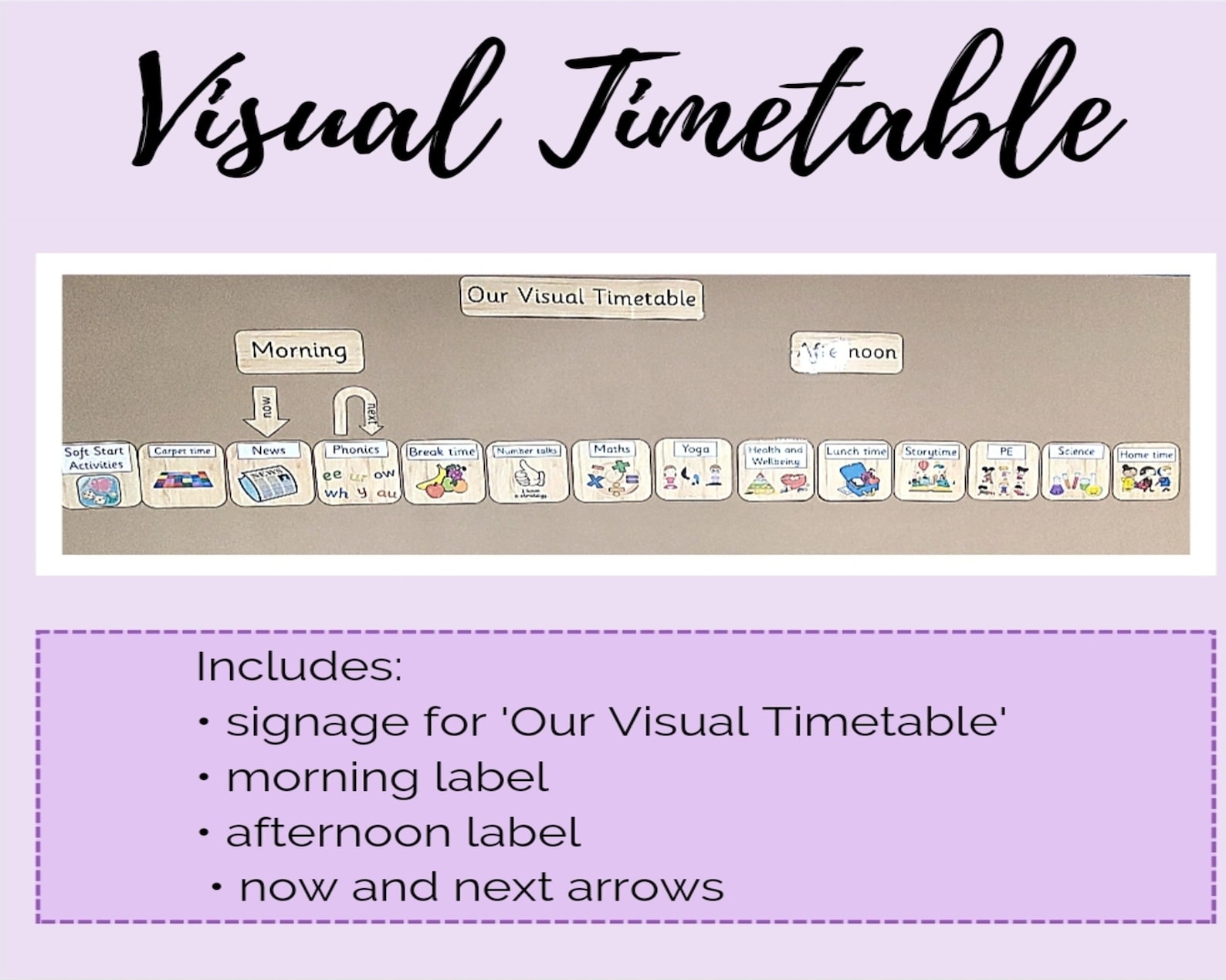 Visual Timetable Cards Editable Natural Daily Routine - Etsy