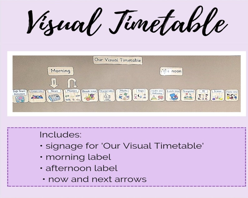 Visual Timetable Cards Editable Natural Daily Routine - Etsy