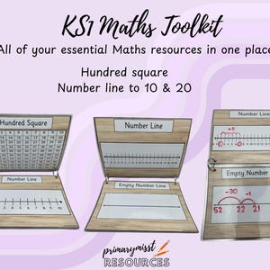 Editable KS1 Maths Toolkit A5 Size Ten Frame Number Track Hundred ...