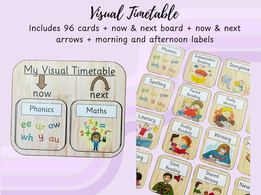 Visual Timetable Cards | Daily Routine Cards | Natural Themed Classroom ...