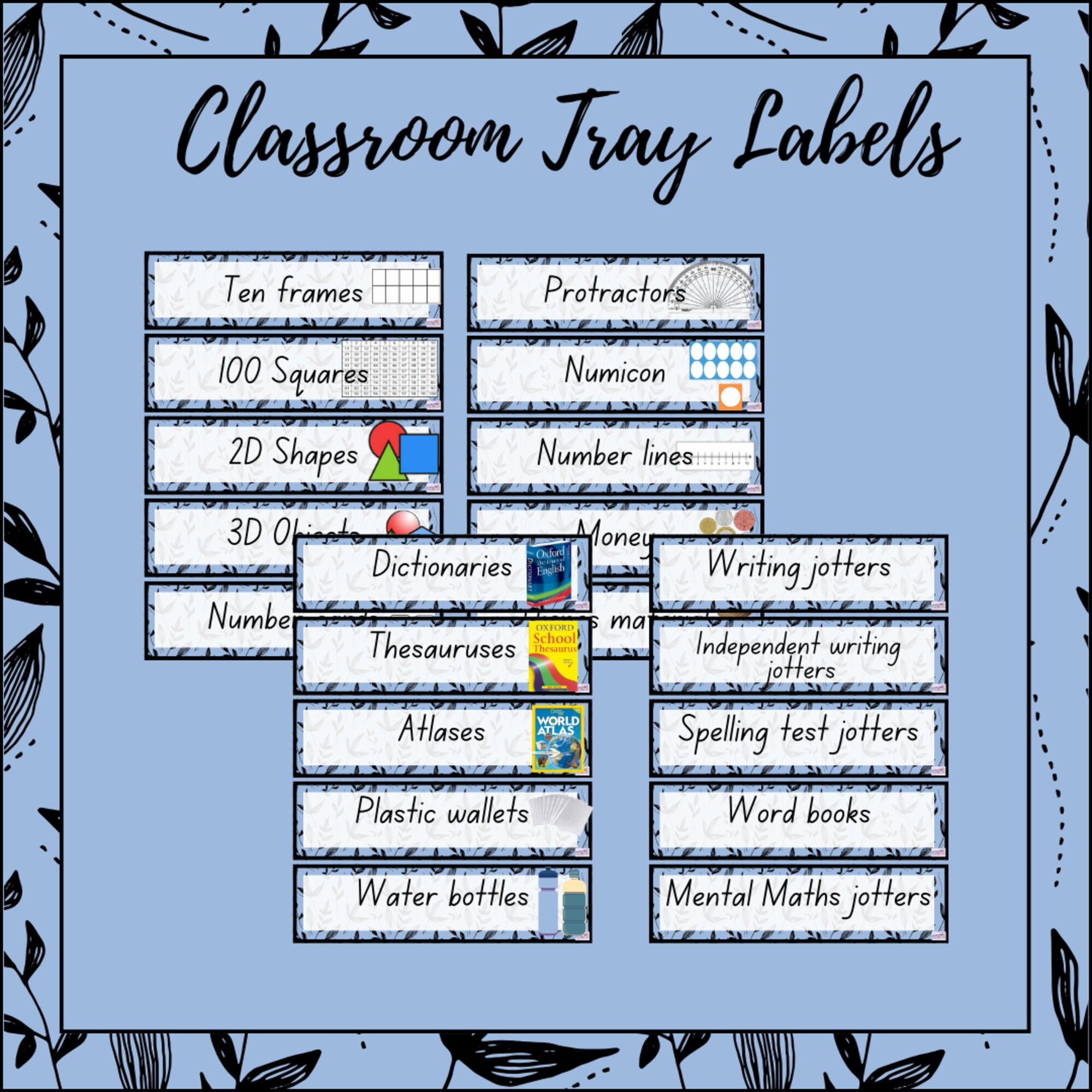 Editable Tropical Classroom Tray Labels | Resource Labels | Classroom ...