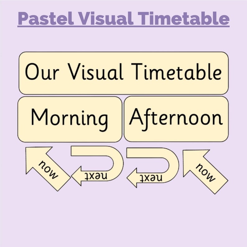Editable Pastel Visual Timetable Cards - Etsy Australia
