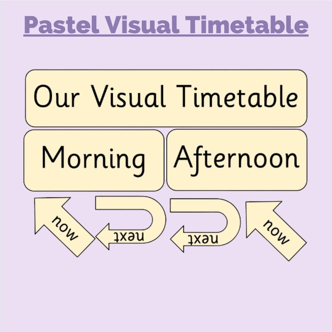 Editable Pastel Visual Timetable Cards - Etsy Australia