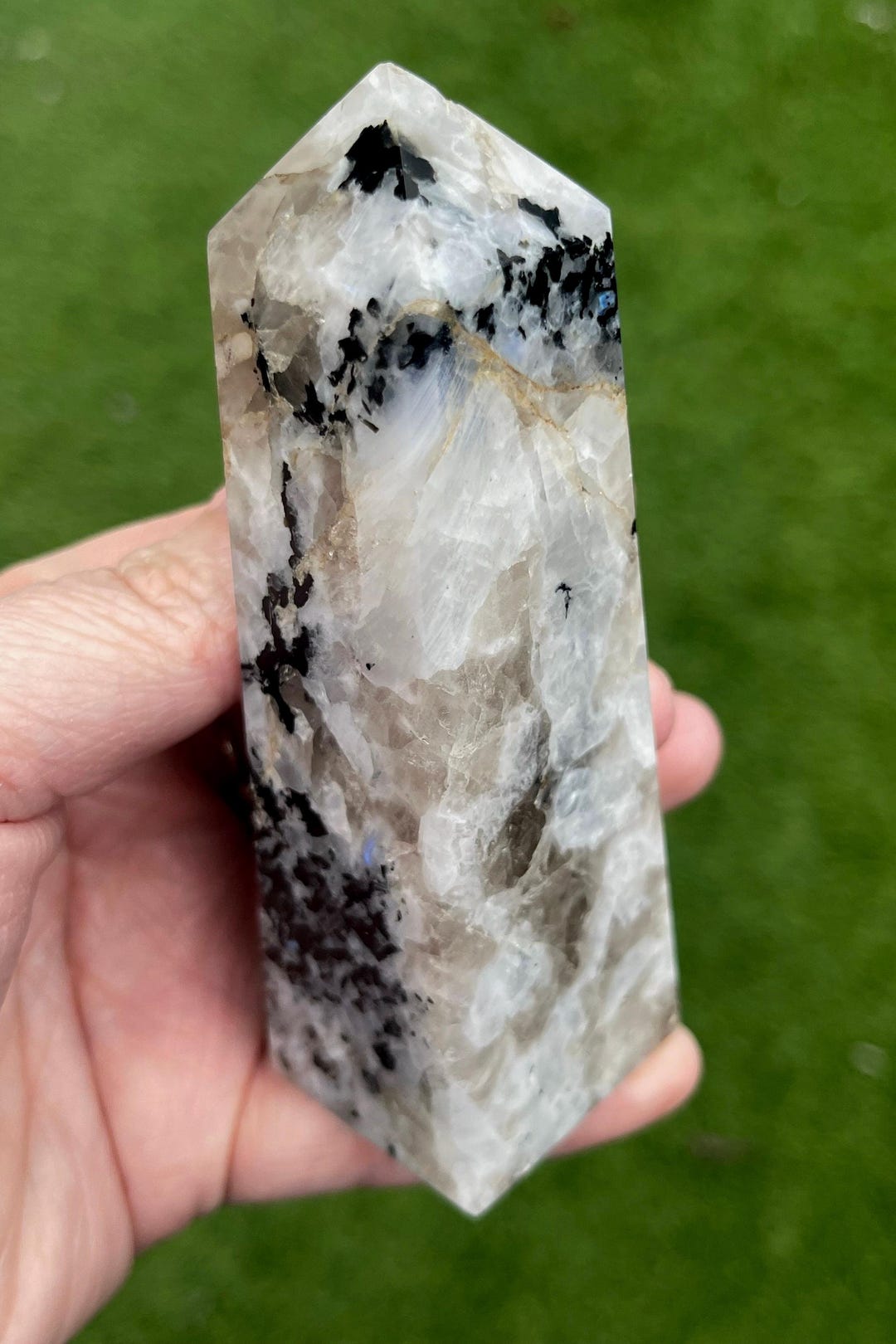 Rainbow Moonstone Crystal Tower Gemstone Obelisk - Etsy