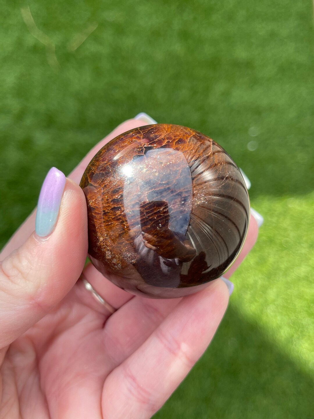 Star Garnet Sphere Crystal Ball Gemstone - Etsy
