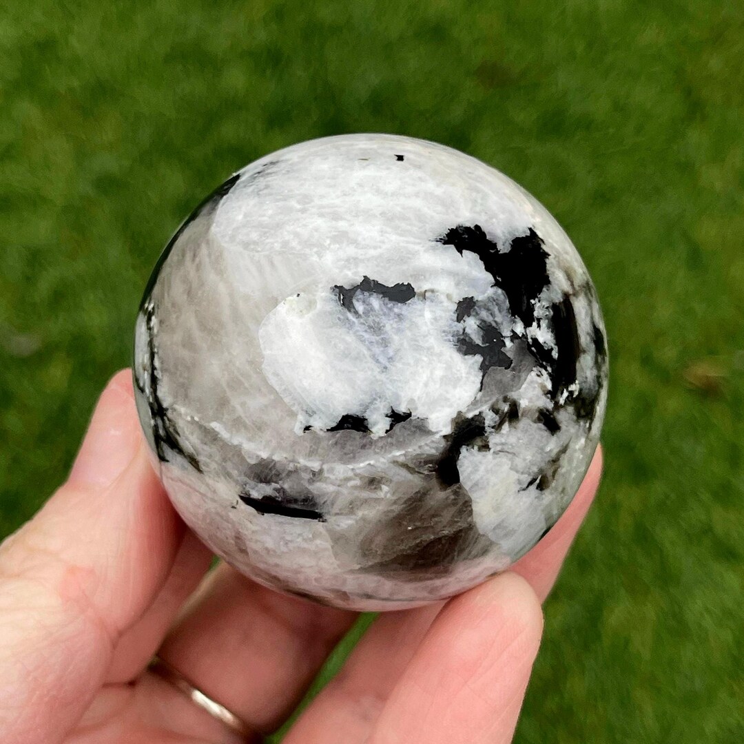 Rainbow Moonstone Crystal Sphere Gemstone Ball - Etsy