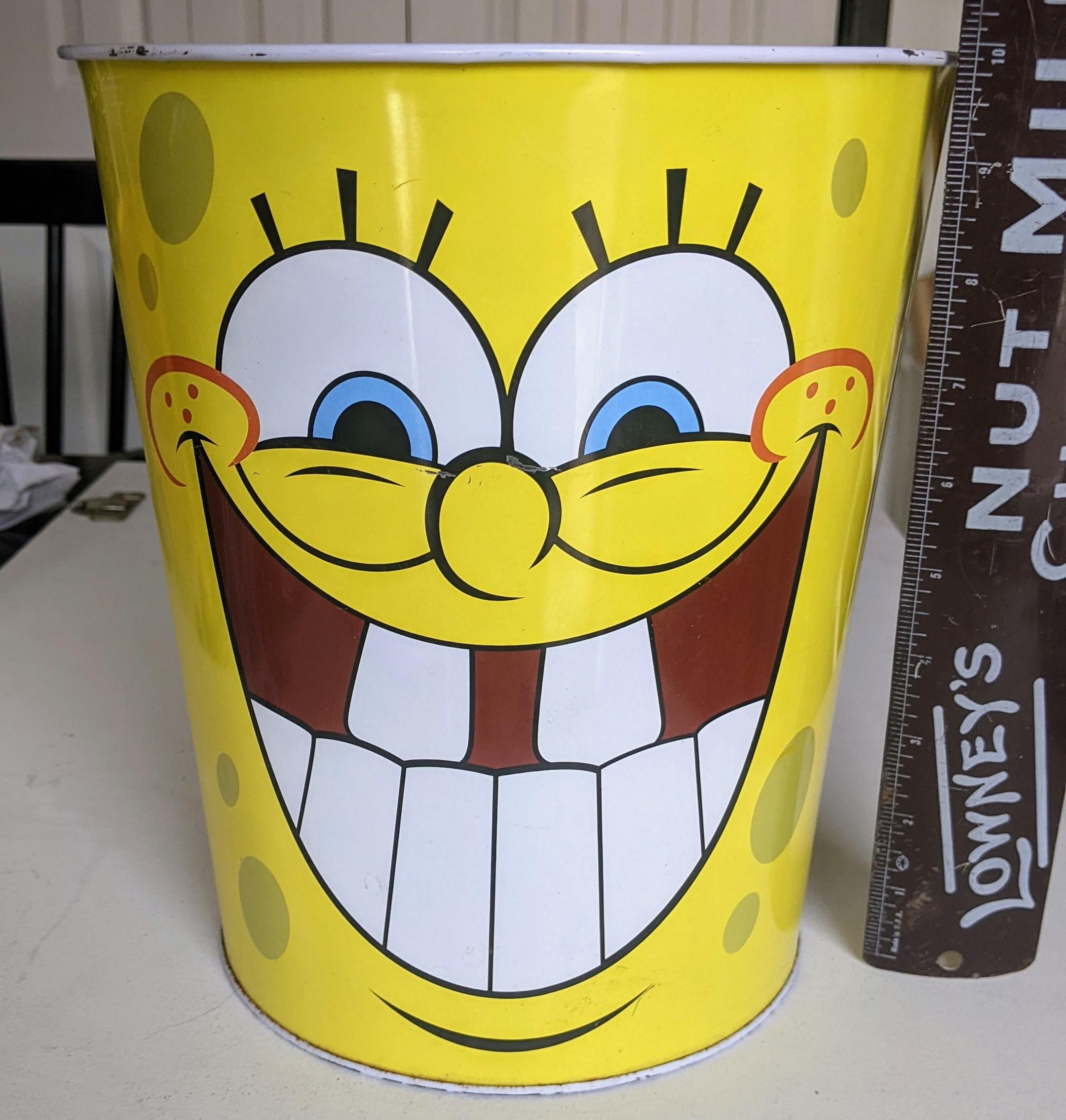 RARE 2005 Spongebob Squarepants Metal Trash Can Viacom by Tin Box - Etsy
